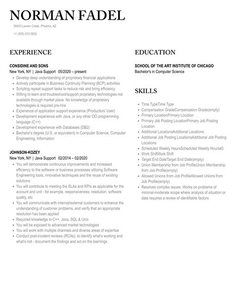 Java Support Resume Samples Velvet Jobs