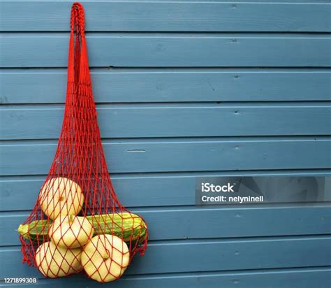 파란 배경에 패티슨 야채의 신선한 작물 블루 배경에 친환경 메쉬 백 유기농 야채 수확의 개념 Spaghetti Squash에 대한 스톡 사진 및 기타 이미지 Istock