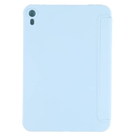 다중 접이식 수평 플립 허니 콤 Pu 가죽 충격 방지 Tpu 태블릿 케이스 Ipad 미니 6 스카이 블루