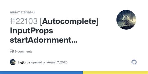 Autocomplete Inputprops Startadornment Incompatibility With Multiple