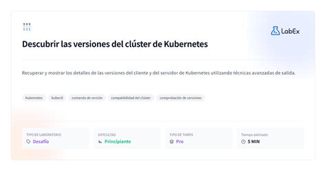Descubrir Las Versiones Del Clúster De Kubernetes Labex