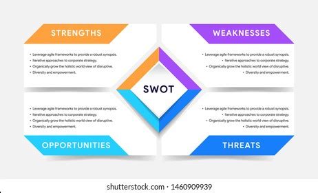 Four Colorful Elements Text Inside Placed Stock Vector Royalty Free