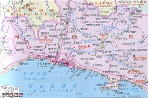 热那亚附近地图 意大利地图库