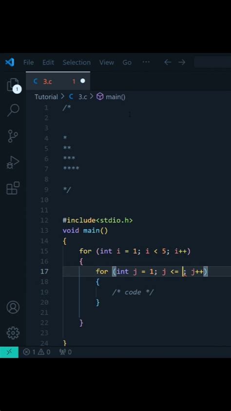 Half Pyramid Star Pattern In C Clanguageprogramming Coding
