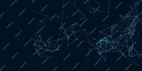 Free Vector Abstract Banner With Low Poly Plexus Design