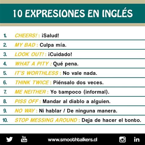 10 Expresiones Muy útiles Para Aprender Expresiones En Ingles