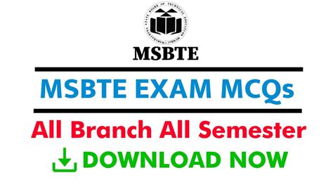 Msbte Mcq Question Bank With Answers I Scheme