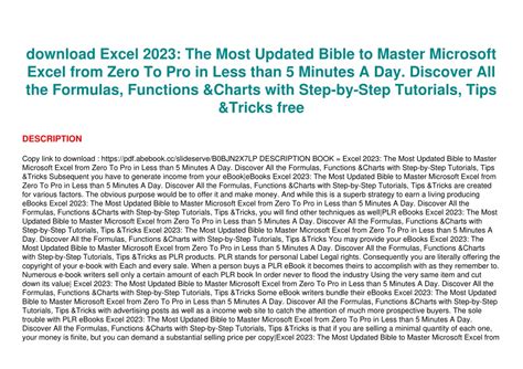 Ppt Download Excel 2023 The Most Updated Bible To Master Microsoft