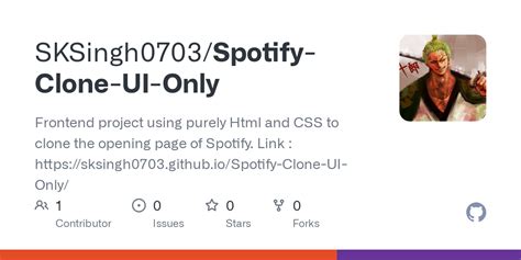 Github Sksingh0703 Spotify Clone Ui Only Frontend Project Using Purely Html And Css To Clone