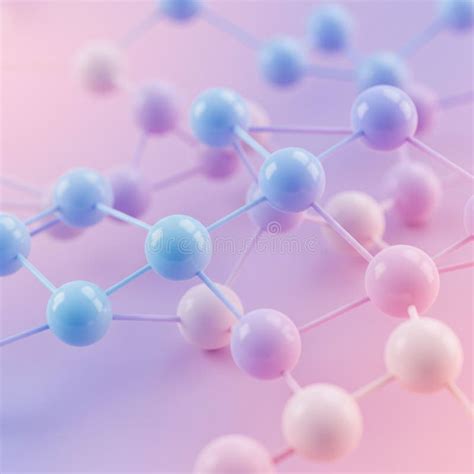 An Abstract Representation Of A Molecular Structure Featuring Interconnected Spheres Stock