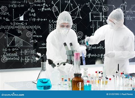 Scientists Manipulating Lab Tools Stock Image Image Of Development