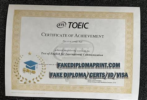 Toeic Certificate Pdf