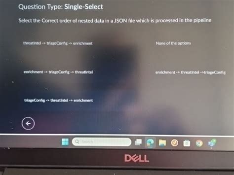 Select The Correct Order Of Nested Data In A Studyx