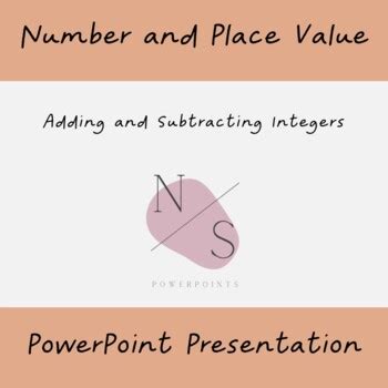 Adding And Subtracting Integers Lesson Presentation By NS PowerPoints