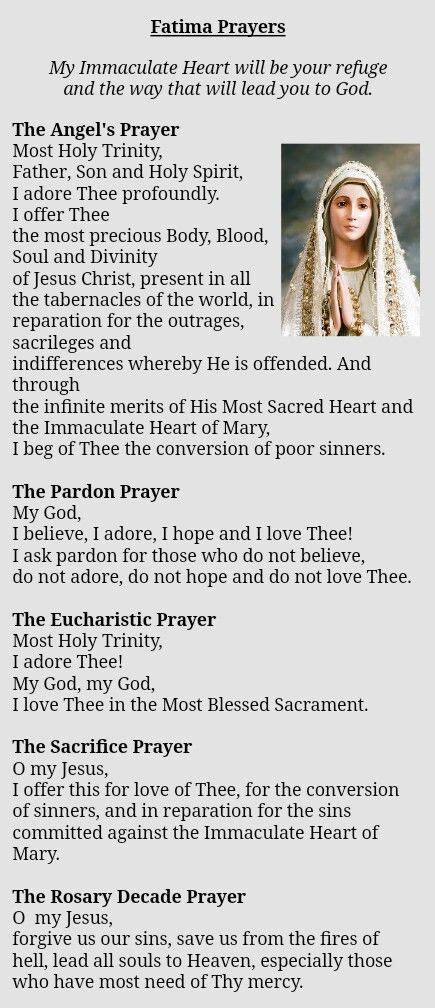 Fatima Prayer Catholic Prayer Catholic Prayer Script Latin Prayer