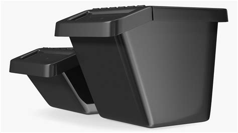 Black Storage Containers With Lid Set 3d Model 19 Max 3ds Blend
