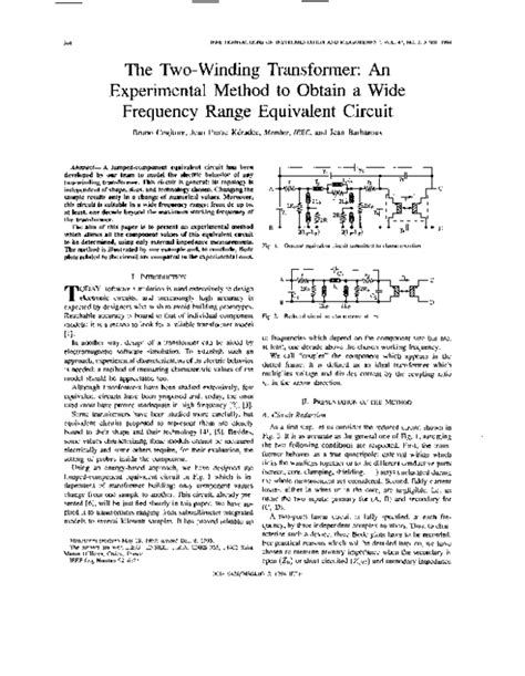 Pdf The Two Winding Transformer An Experimental Method To Obtain A Wide Frequency Range