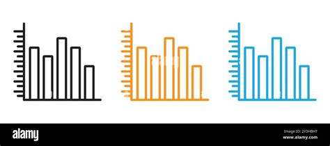 Chart Histogram Icon Vector Logo Set Collection For Web App Ui Stock