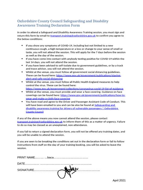 Training Declaration Form Pdf Training Declaration Form Pdf