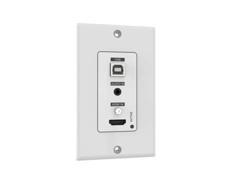 Single Gang HDMI Audio USB Extender Over M CAT With RX Network Devices