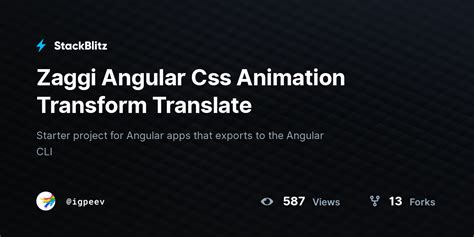 Zaggi Angular Css Animation Transform Translate Stackblitz
