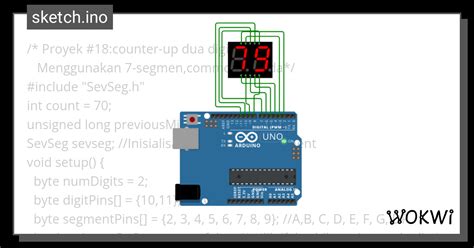 Proyek 18counter Up Dua Digitstt Wokwi Esp32 Stm32 Arduino