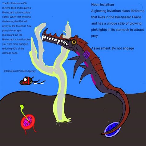 Drawing Of My Own Biome And Leviathan Subnautica💧 Amino