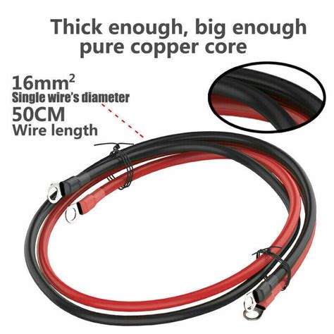 배터리 접지 케이블 전원 케이블 배터리 연결 케이블 터미널 키트 구리 와이어 터미널 자동차 인버터 와이어 12v