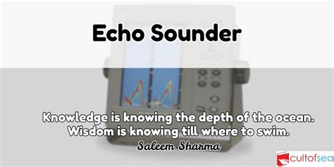 Echo Sounder Principle Working And Errors