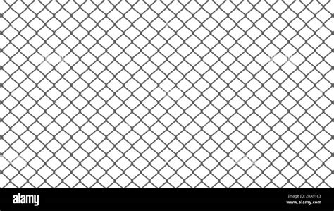 Seamless Metal Mesh Texture Wire Fence On White Background Vector Illustration Stock Vector