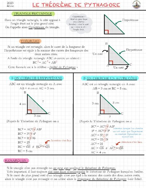 Explication Simple Découvre Le Théorème De Pythagore Pour 4ème Et 3ème