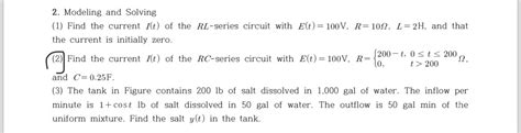 Modeling And Solving 2 ﻿find The Current I T ﻿of