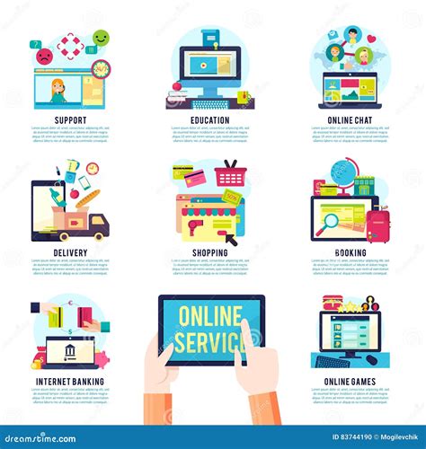 Isp Internet Service Provider Company That Provides Web Access Vector Stock Illustration