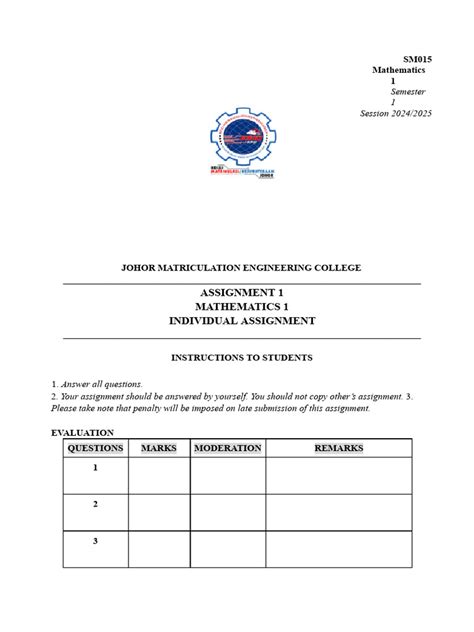 Individual Assignment Sm015 20242025 Pdf