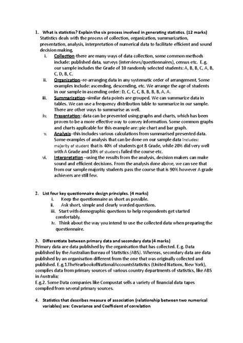 Ec203 Assignment Economics Statistics What Is Statistics Explain