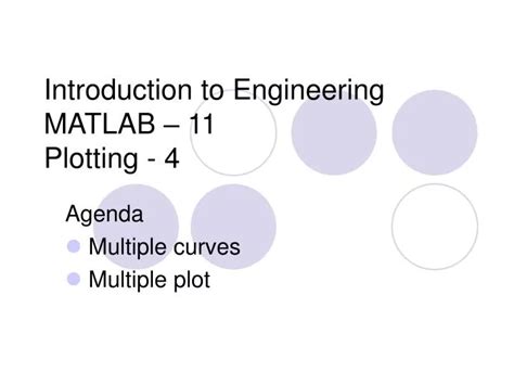 Ppt Introduction To Engineering Matlab 11 Plotting 4 Powerpoint