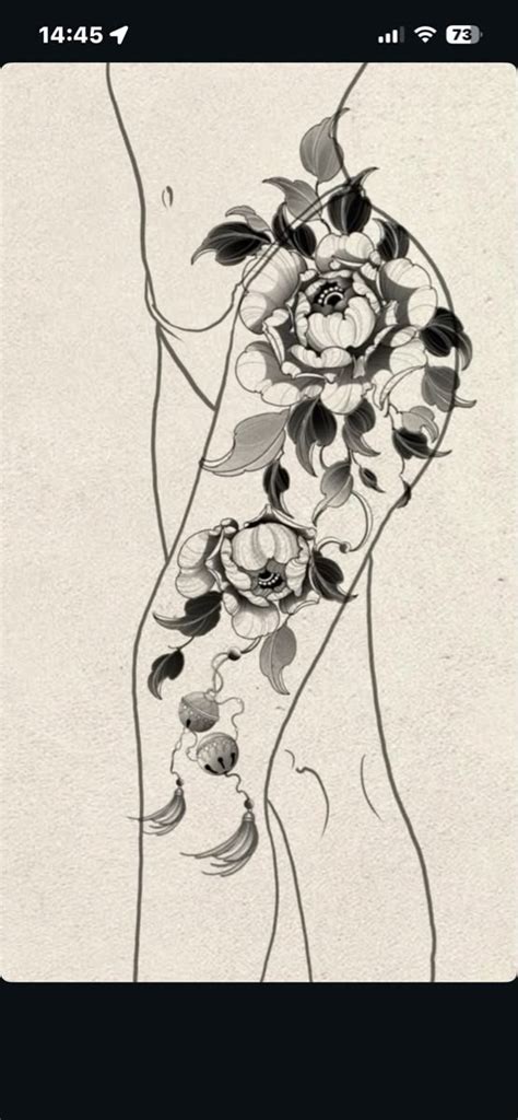Dipinti Floreale Disegni Di Tatuaggio Di Fiore Tattoo Gamba