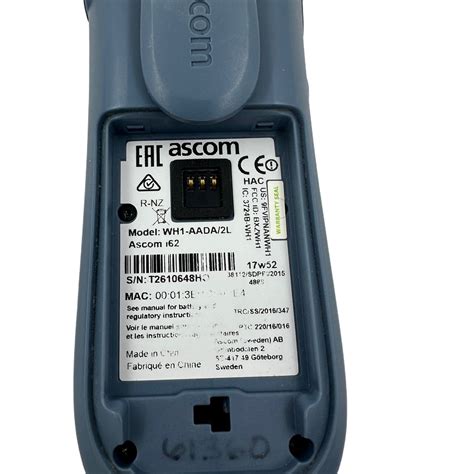 Ascom I62 Messenger Wireless Phone Wh1 Aada Rq Communications