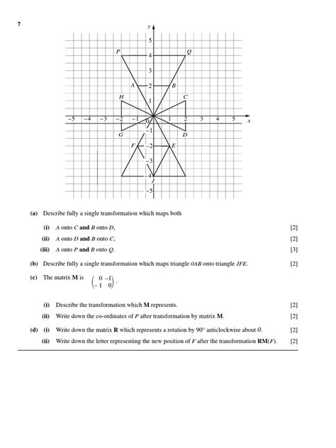 Transformationspdf Cartesian Coordinate System Shape