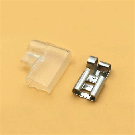 6 3 Spring Terminal Sheath Pluggable Type Connection Flag Shape Cold Pressing Switch Terminal