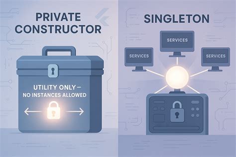 Flu🔒 Private Constructor Vs 🧍 Singleton In Dartflutter By Nima