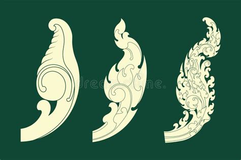 Khmer Art Elements Vector Illustrator Design Stock Vector