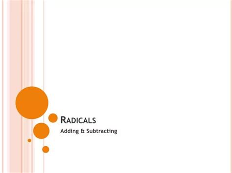 PPT Radicals PowerPoint Presentation Free Download ID