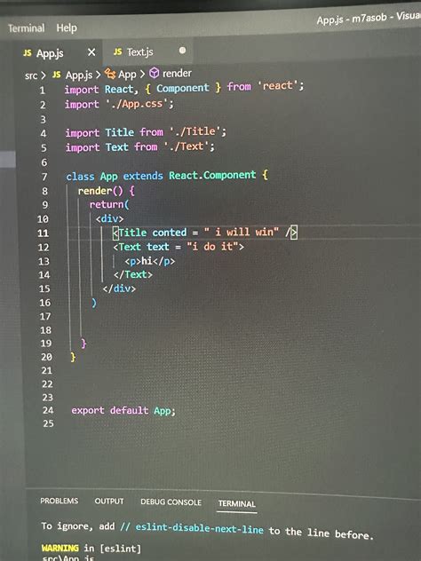 عدم ظهور المكون Text في مكتبة React جافا سكريبت أكاديمية حسوب