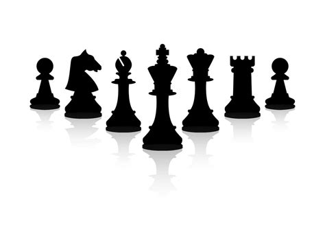 Chess Pieces Clipart Flat Design Black Chess Pieces Vector 20513754