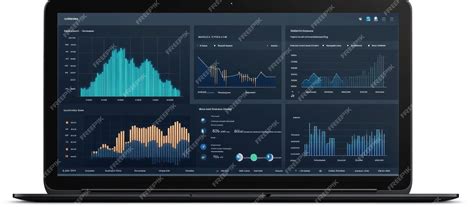 A Laptop Displaying Various Data Visualizations And Analytics Premium Ai Generated Image
