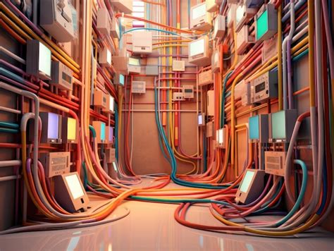 Premium Photo Ethernet Cables Connecting To An Outer World
