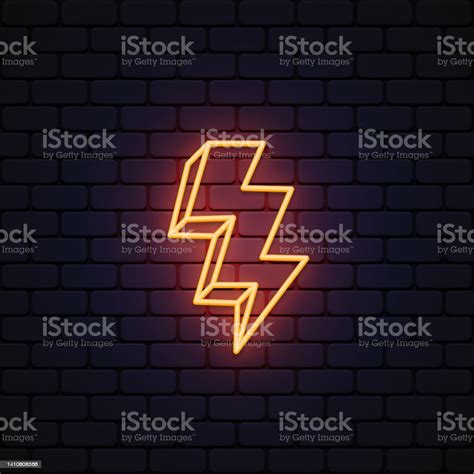 볼트 네온 어떤 목적으로든 훌륭한 디자인 3d 현실적인 번개 볼트 벡터 일러스트 레이 션 Led 조명에 대한 스톡 벡터 아트 및 기타 이미지 Istock
