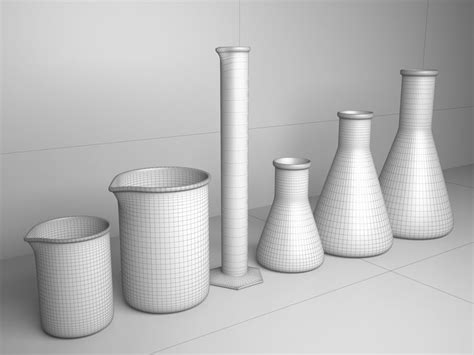 실험실 유리 3d 모델 10 Obj 3ds Max Free3d