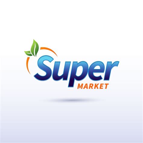 Concept De Design De Logo De Supermarché Vecteur Premium